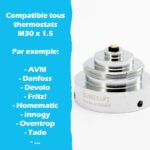 Heizkörperadapter für Danfoss RA/V (RAV) Ventile 34mm auf M30 x1,5 ...