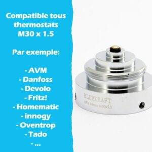 Heizkörperadapter für Danfoss RA/V (RAV) Ventile 34mm auf M30 x1,5 ...