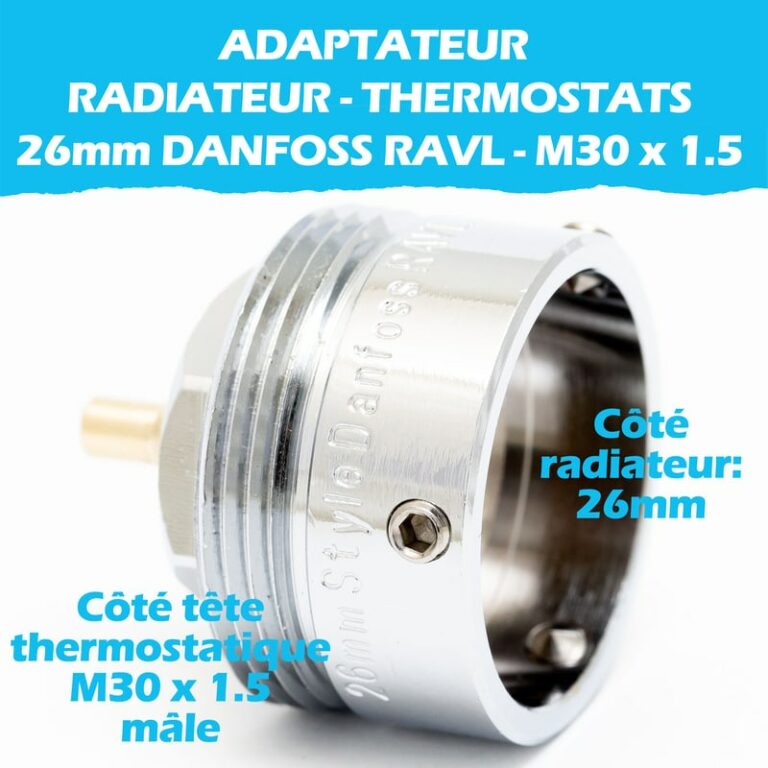 Heizkörperadapter für Danfoss RAVL (RA/VL) Ventile auf M30 x1.5 ...