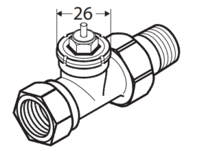 Heizkörperadapter für Danfoss RAVL (RA/VL) Ventile auf M30 x1.5 ...