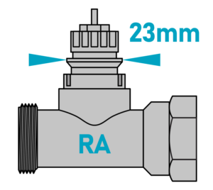 Heizkörperadapter für Danfoss RA/V (RAV) Ventile 34mm auf M30 x1,5 ...